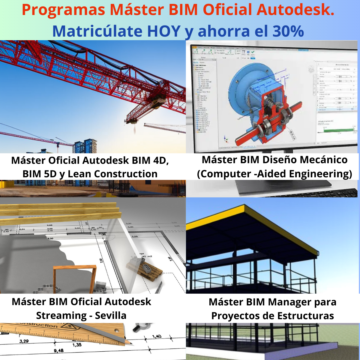 Másters BIM Oficiales Autodesk: Encuentra tú Master BIM
