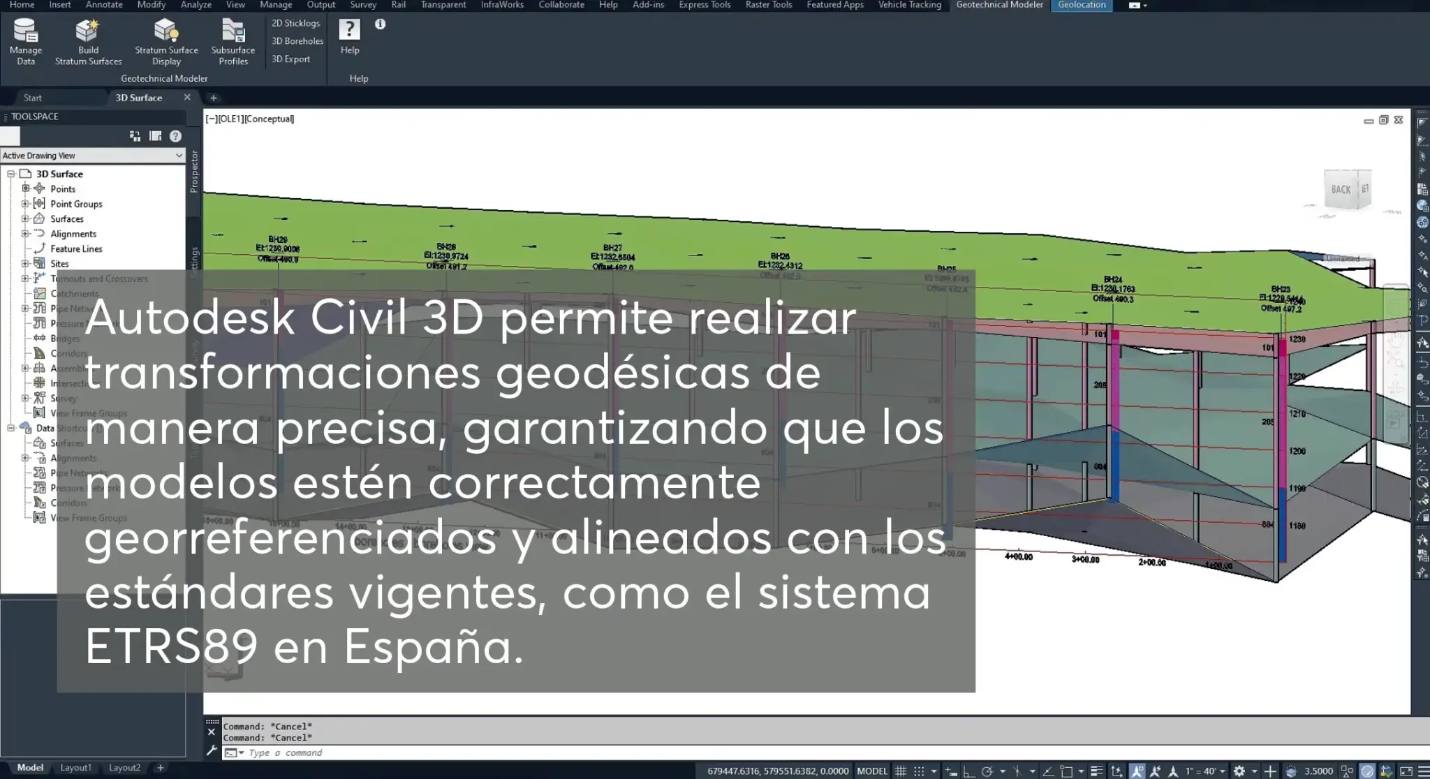 Transformación geodésica y sistemas de coordenadas en Autodesk Civil 3D ...